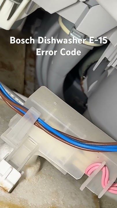 Cause of Bosch Dishwasher E15 Error Code - YouTube