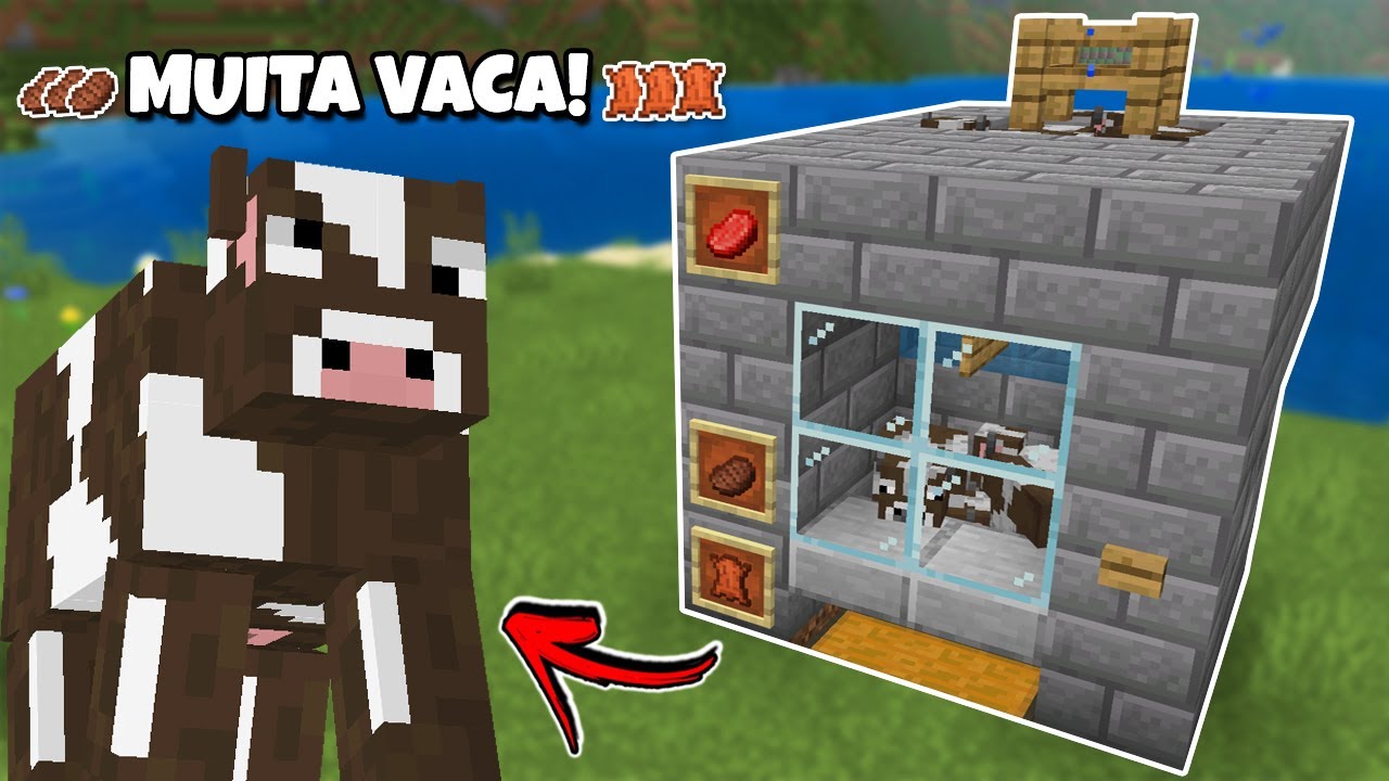 A Melhor Farm de Vaca Automática Fácil no Minecraft 1.21 - YouTube