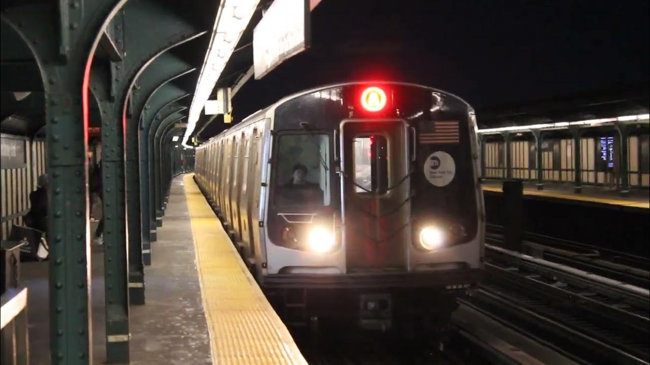 IND Fulton St Line: R179 A Train Arriving Rockaway Blvd - YouTube