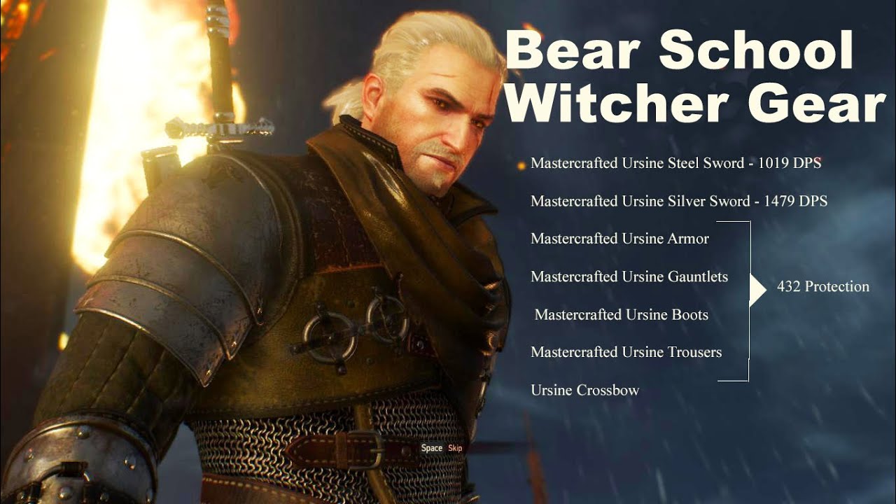 Bear School Witcher Gear - The Witcher 3 Wild Hunt - YouTube