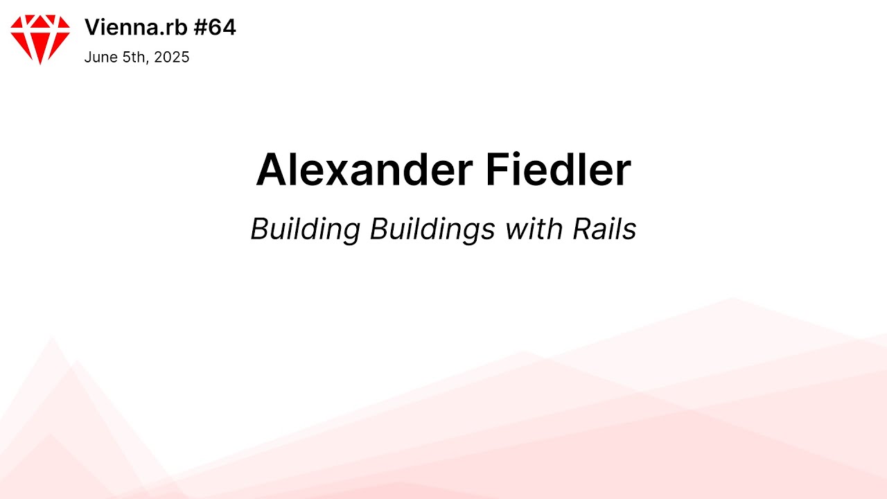 Alexander Fiedler - Building Buildings with Rails - YouTube