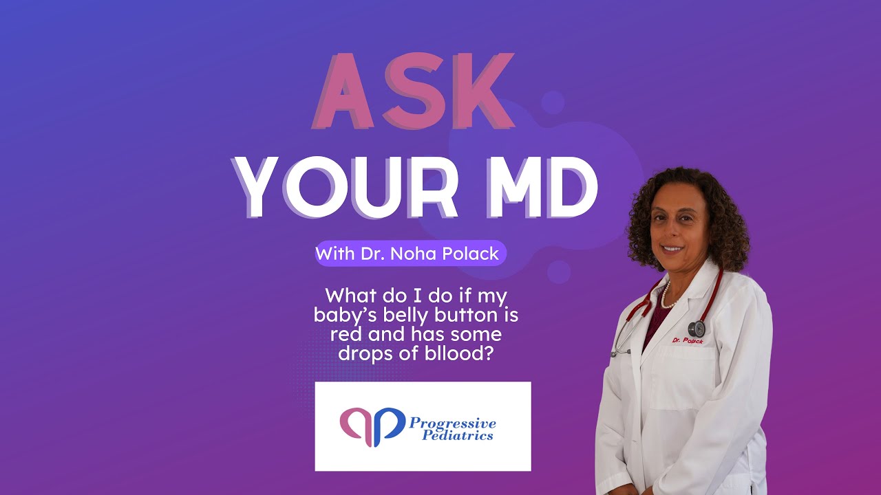 What do I do if my baby's belly button is red and has some drops of ...