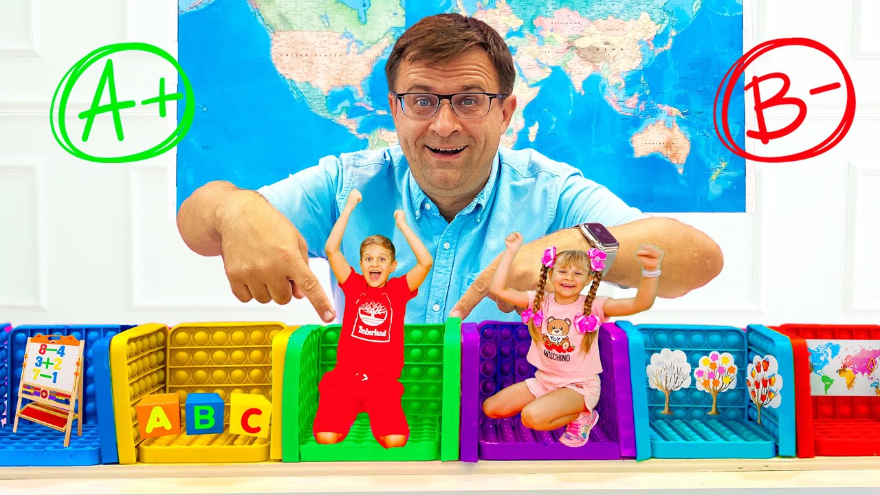 Diana and Roma in Pop It Rooms School Challenge - YouTube