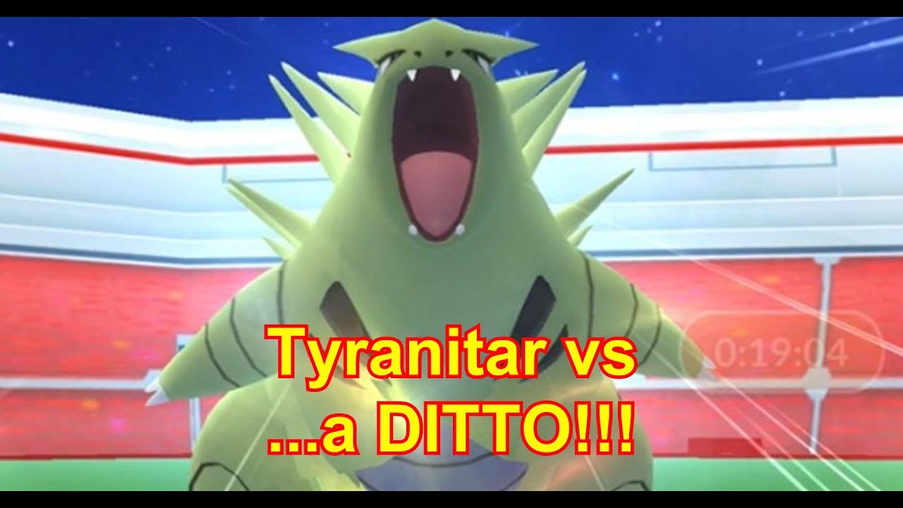Pokemon Go: Tyranitar vs ...a DITTO!!! - YouTube