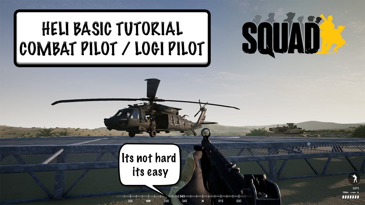 Squad Helicopter Basic Tutorial / Landing and Training area - YouTube