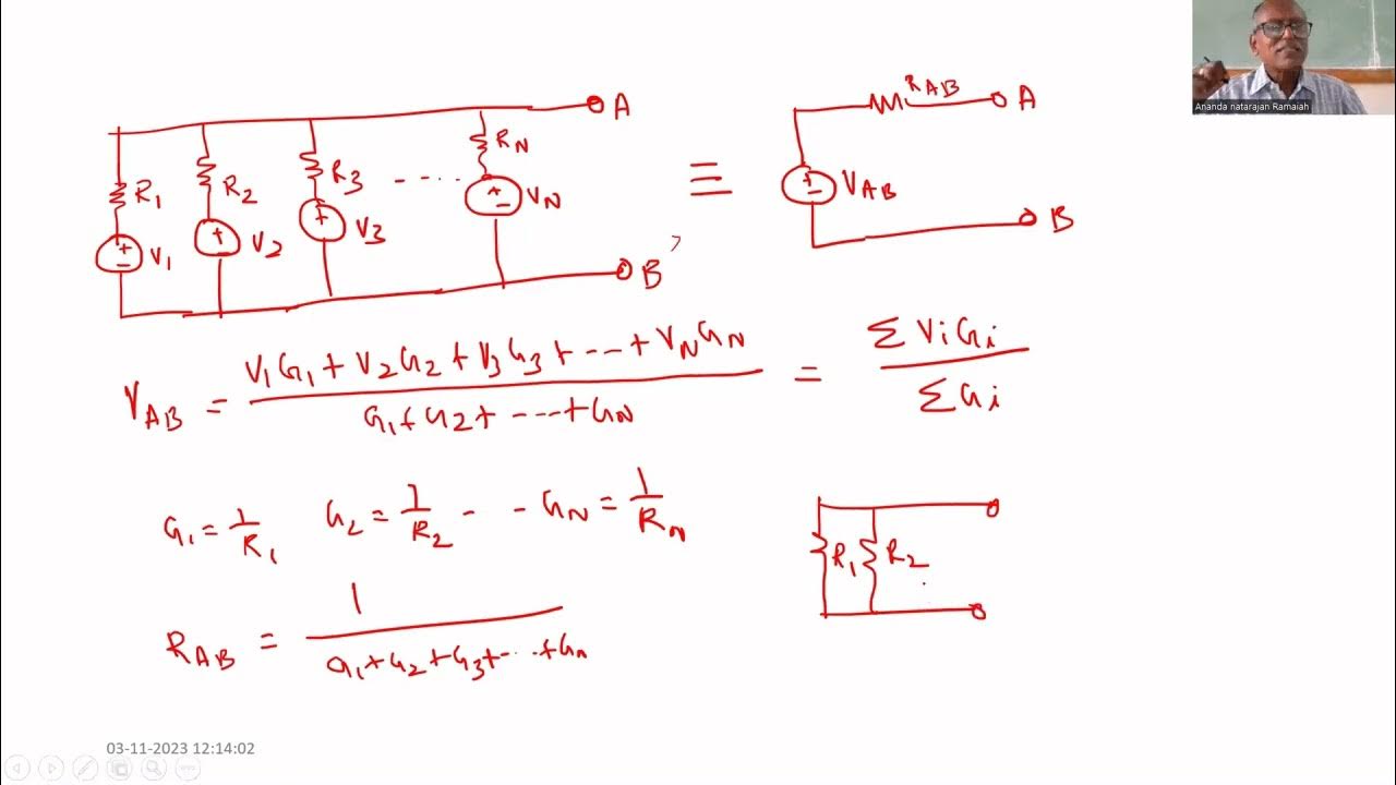 Class 17G: Circuit Theory : Millman's Theorem and Problem on Millman's Theorem - YouTube