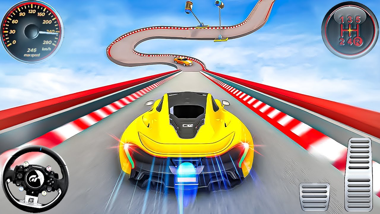 Mega Ramp Car Racing Gameplay - Impossible Car Stunt Game - Android ...