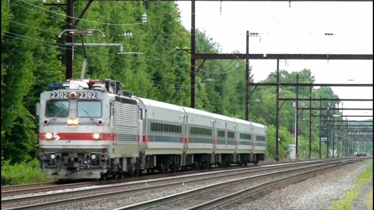 2018062627 June 2018 CSX Trenton Line Q032 Intermodal Q409 SEPTA push pull AEM-7 Silverliner IV ...