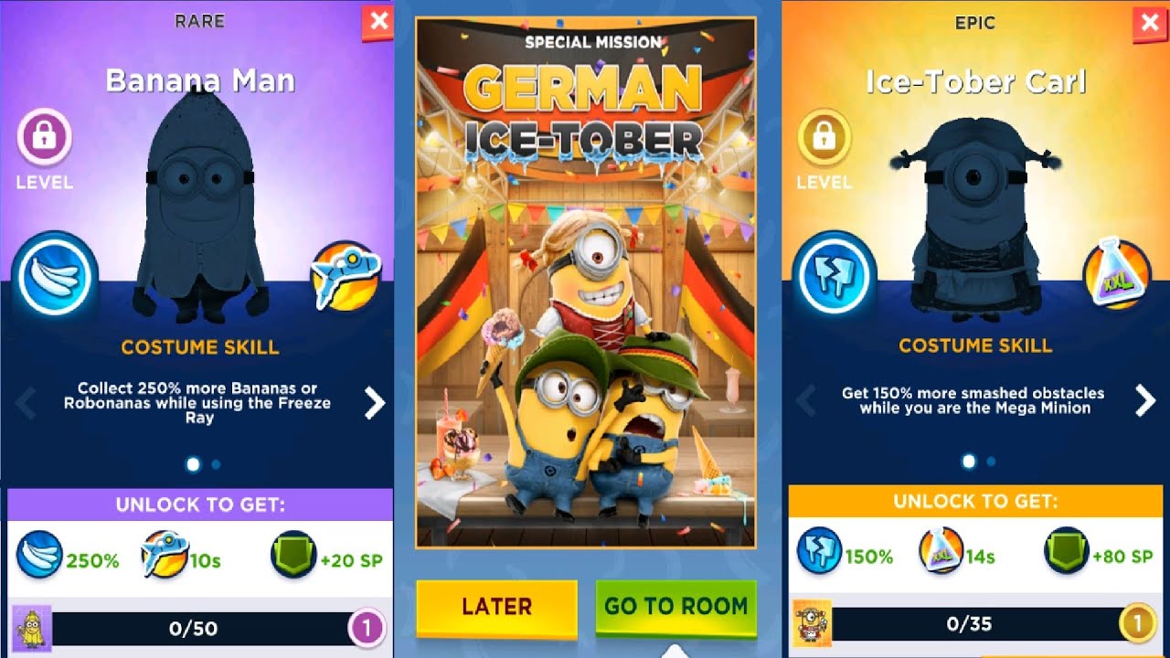 Minion rush Ice-Tober Carl and Banana Man minion GERMAN Ice-Tober ...
