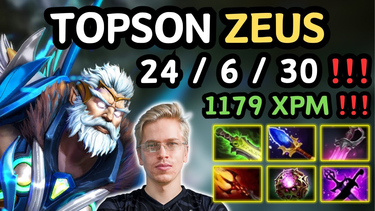 🔥 TOPSON Zeus Midlane Highlights 1179 XPM 🔥 Master Tier Zeus By Topson ...