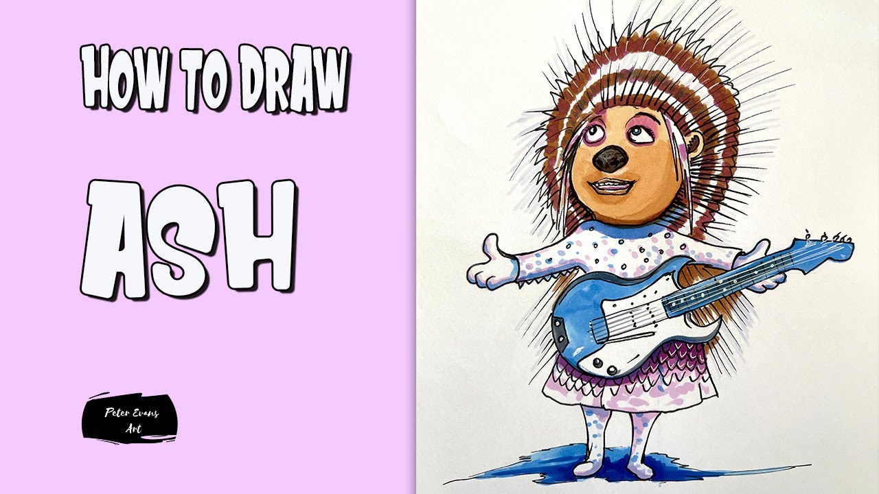How to Draw Ash from Sing 2 in EASY Steps Video - YouTube