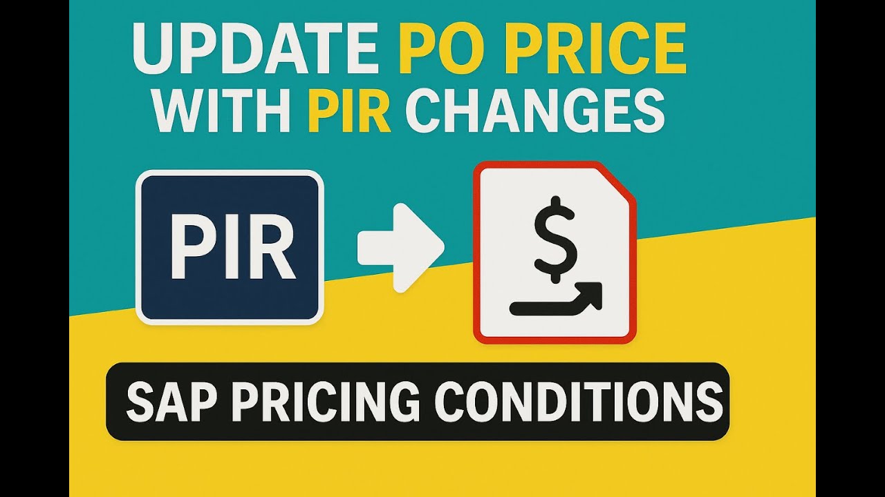 Update PO Price with PIR Changes | SAP Pricing Conditions - YouTube