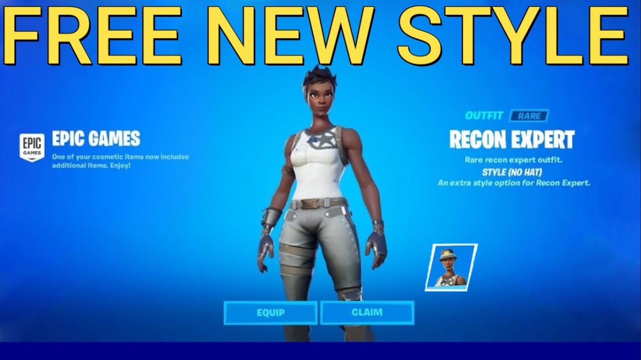 How to Get New Recon Expert No Hat Style in Fortnite - YouTube