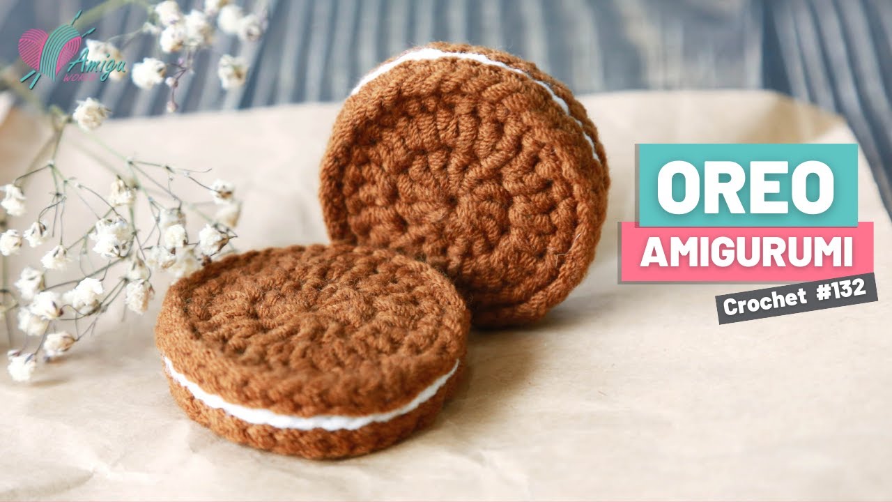 Stuffed Animals & Plushies Toys 1 piece Oreo Biscuit crocheted Handmade ...