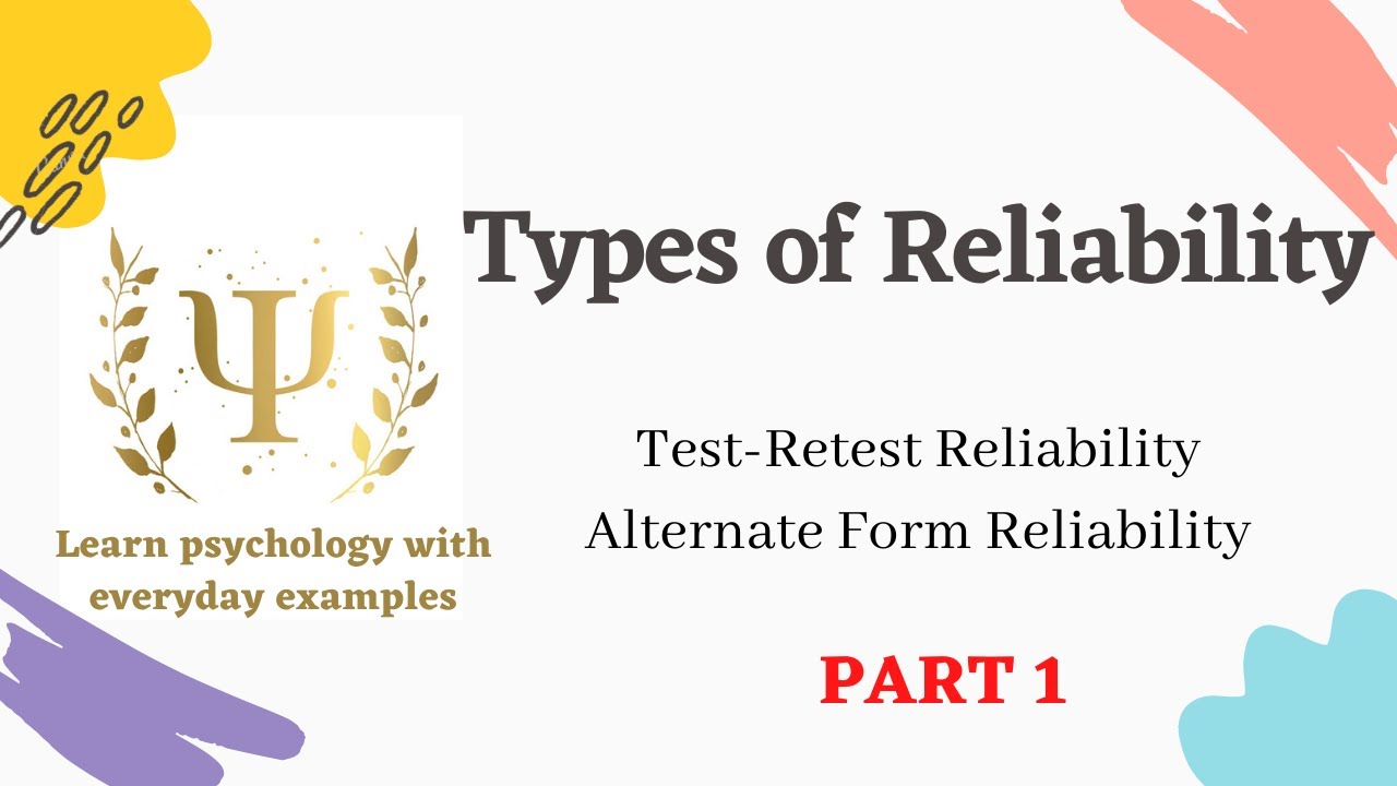 Methods or types of Reliability || Part 1 || Psychological Testing ...