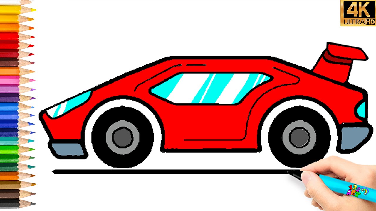 DISEGNO IMMAGINE AUTO 🚗COME DISEGNARE UN'AUTO FACILE 😍FOTO DI DISEGNO 🌈 ...