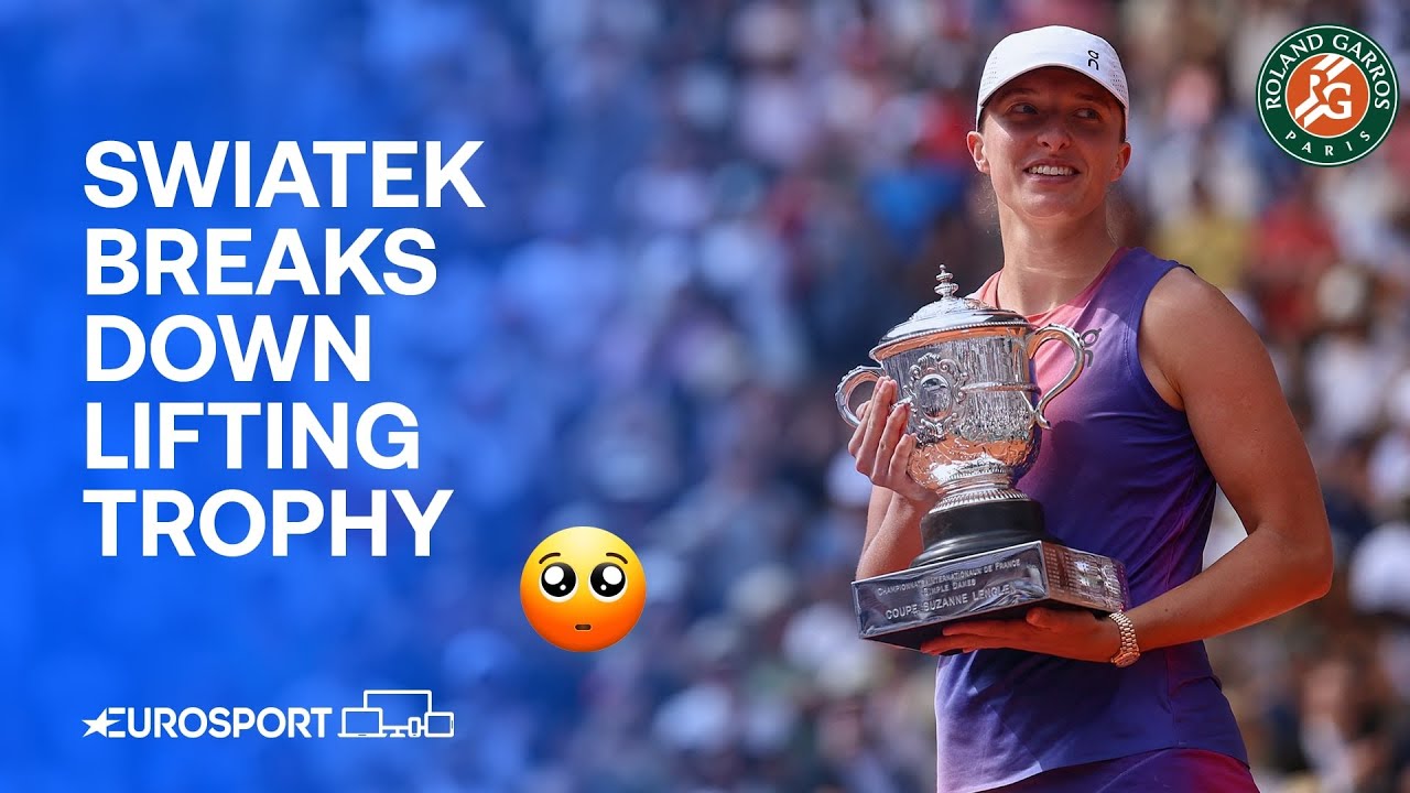 Iga Swiatek lifts French Open for 4TH TIME aged 23 😍👑 | 2024 French ...
