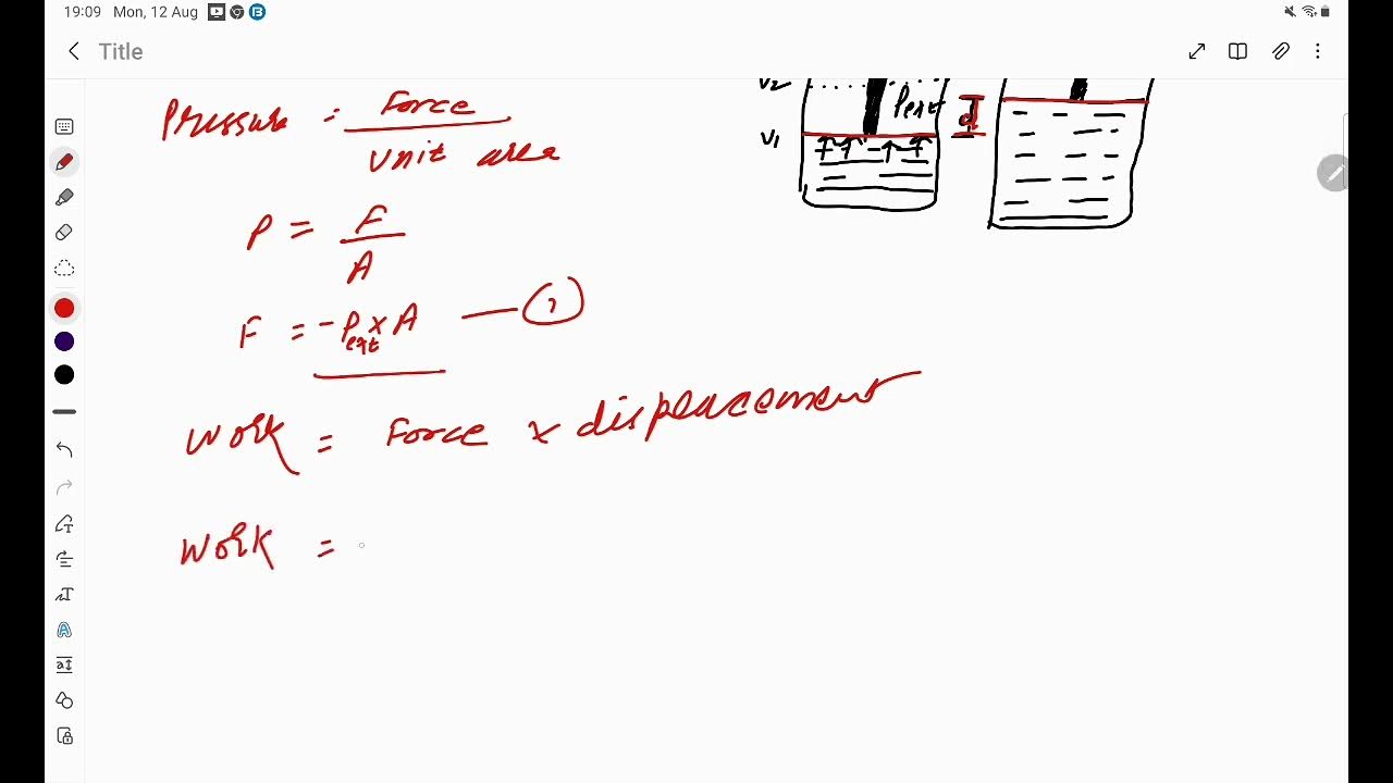 pressure volume work class11 chemistry thermodynamic - YouTube