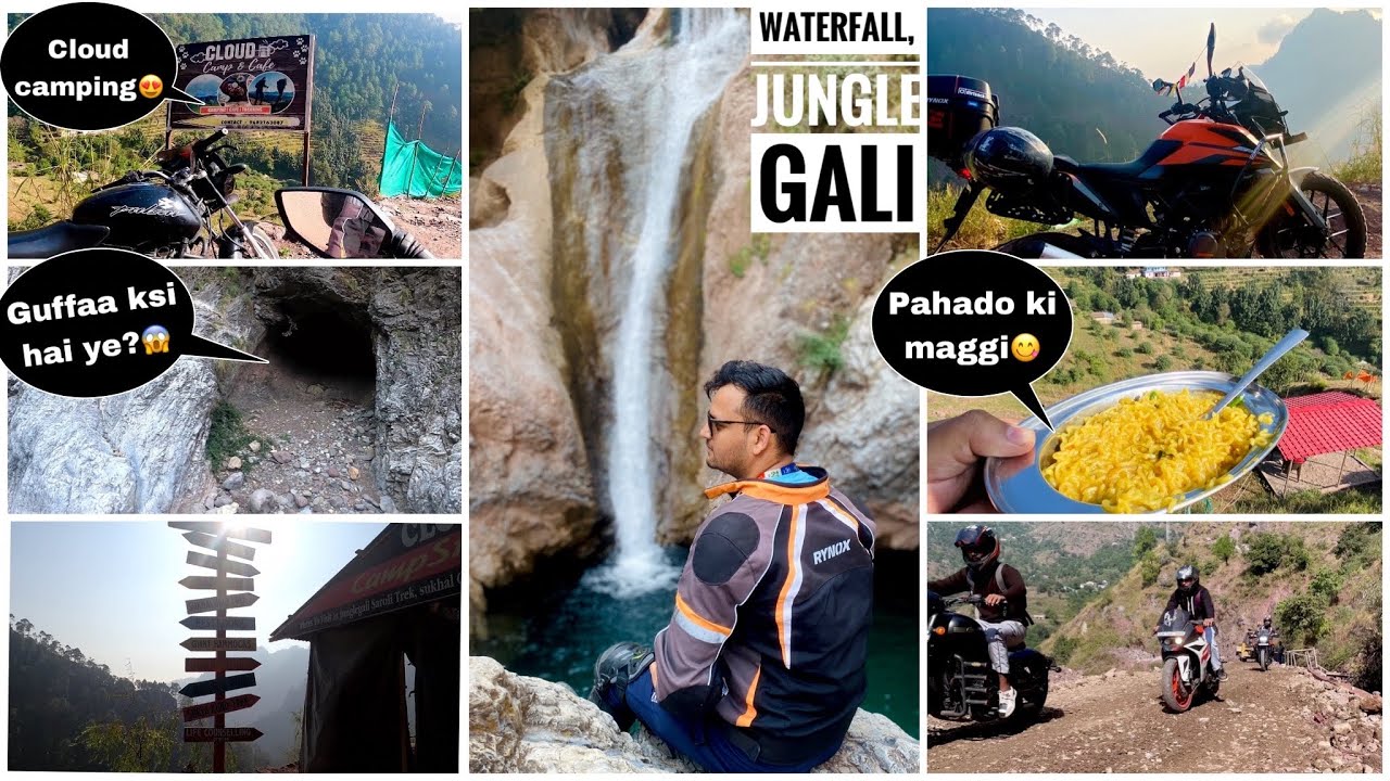 WATERFALL near Jammu😍 ️ | Jungle Gali, Udhampur | Best bike ride ...