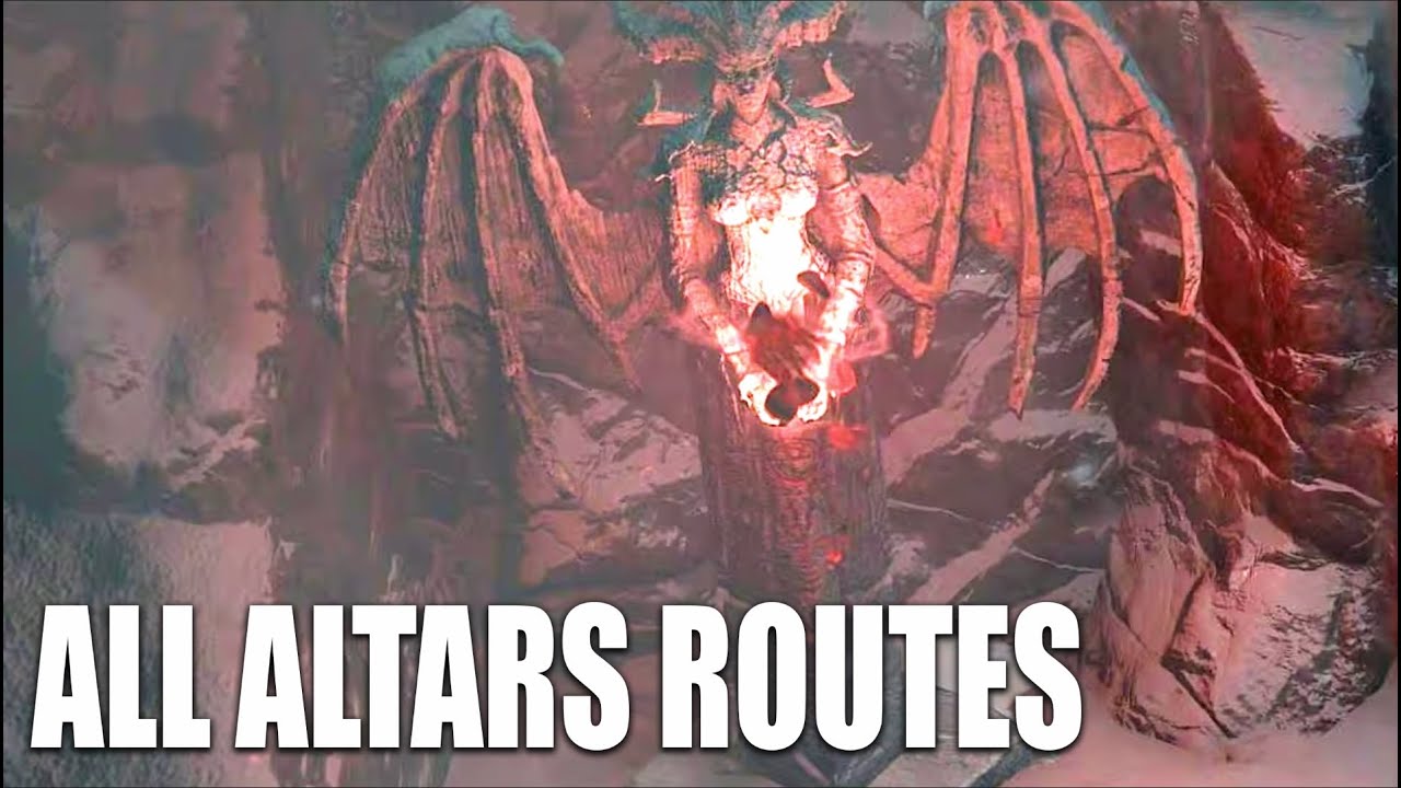 ALL Altars of Lilith Route For Every Act - Diablo 4 - YouTube