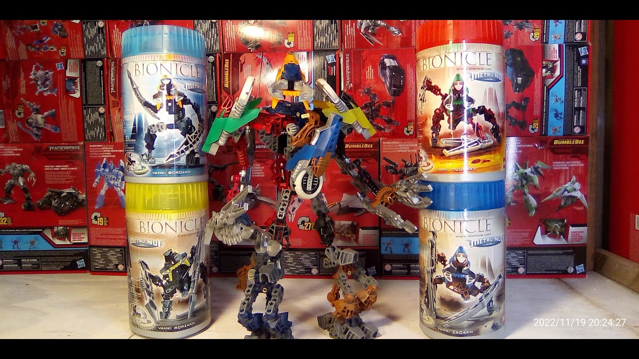 Bionicle Vahki combiner instructions - YouTube