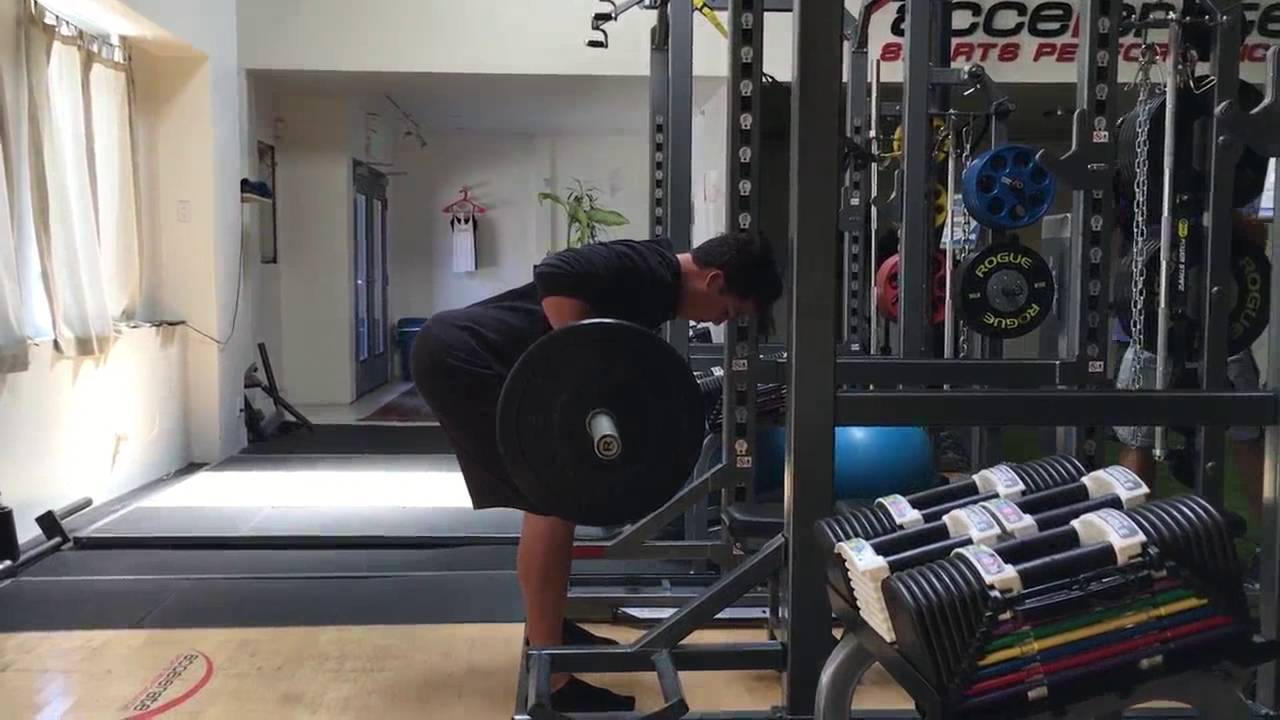 Isometric Straight Bar Bent Over Row - Prone Grip - YouTube