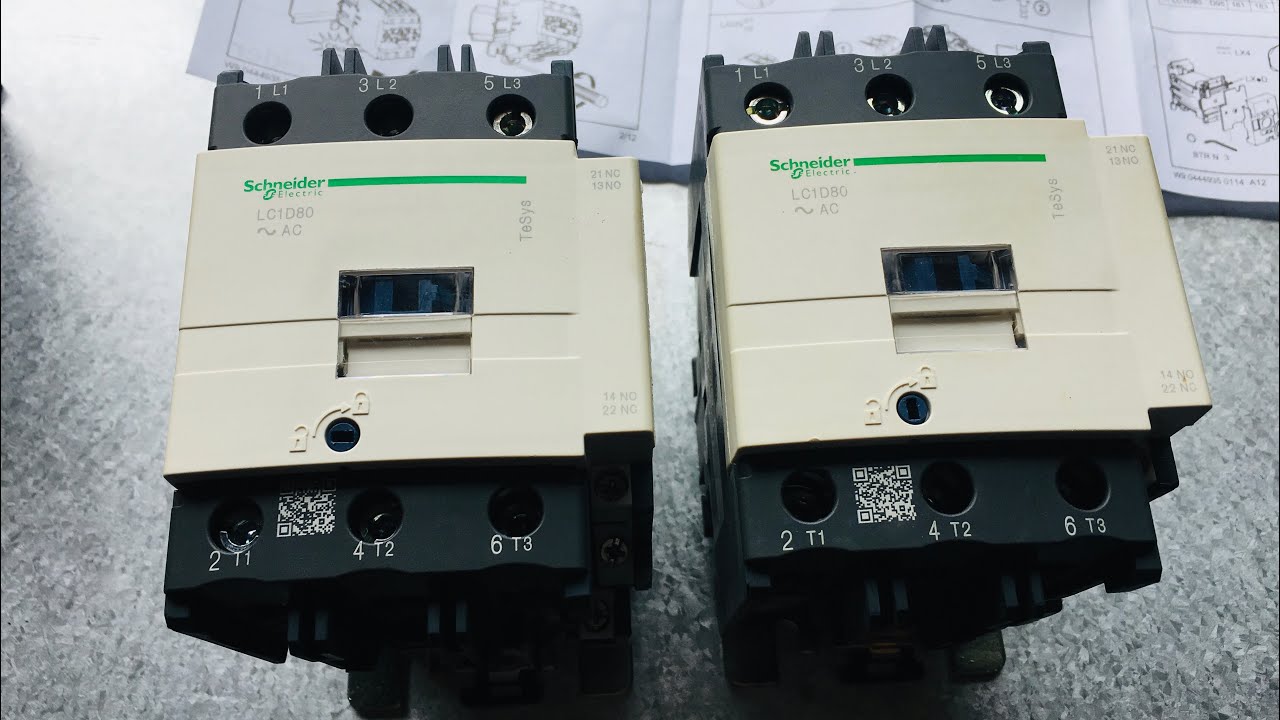 3 Phase Contactor 125A | Schneider Electric LC1D80 Contactor - YouTube