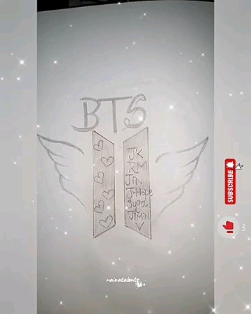 BTS Logo Sketch for Bts Army💜 #sketching #sketchingshorts #bts # ...