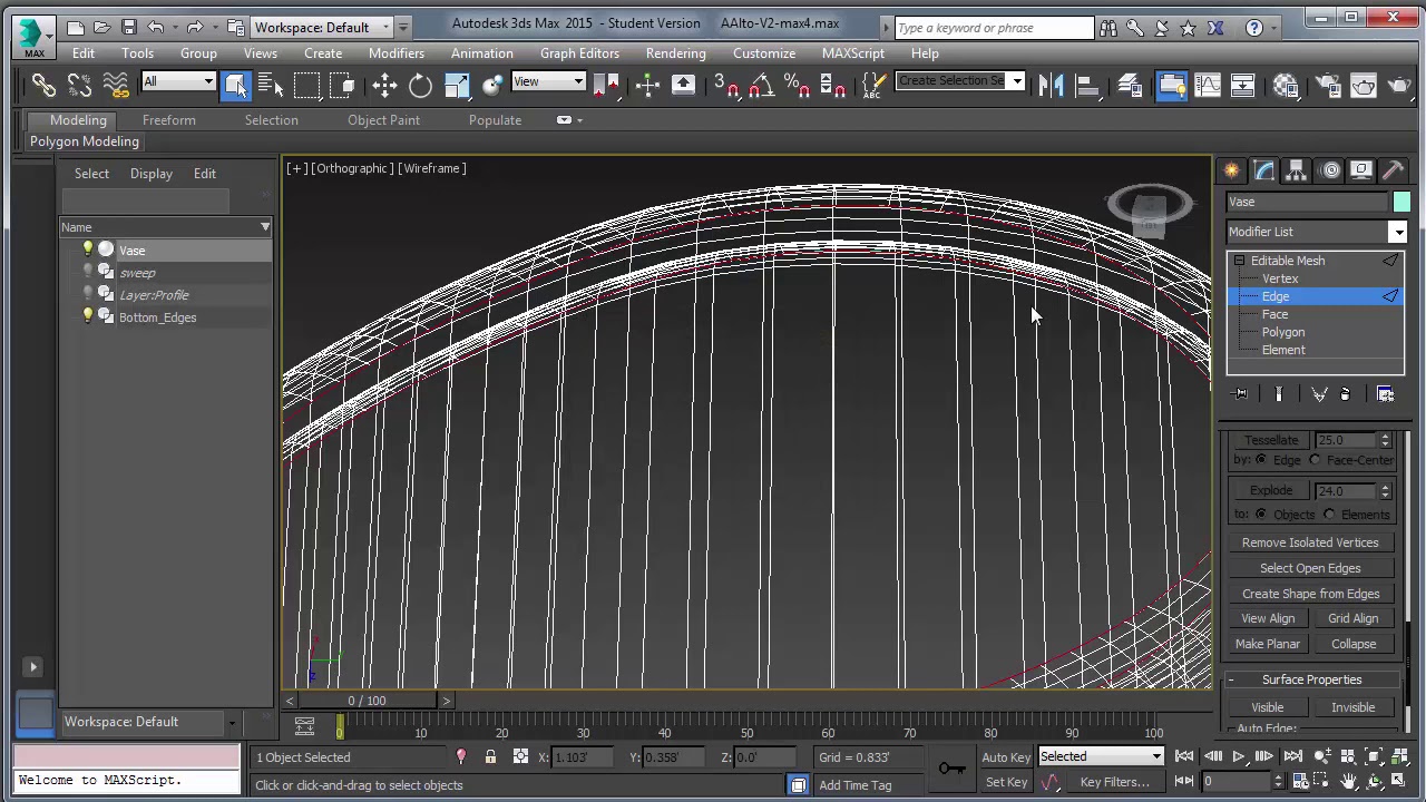 Surface Model with Sweep Modifier - YouTube