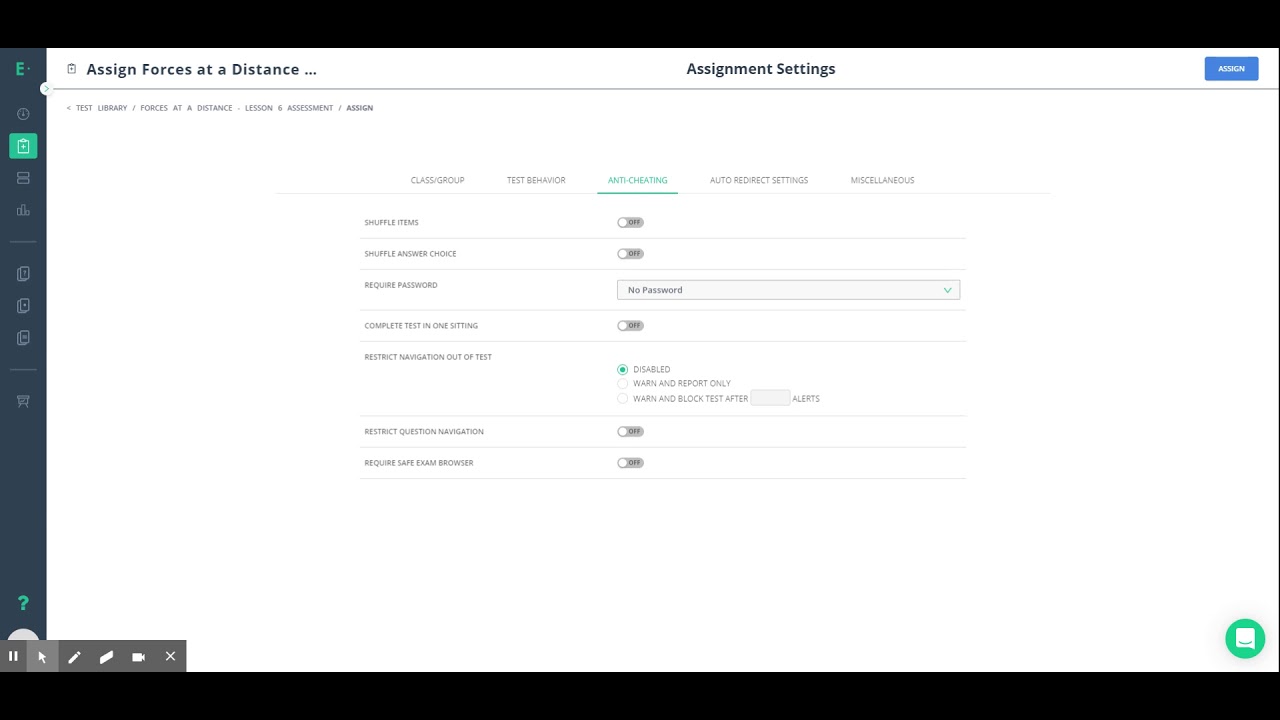 Edulastic: Anti-Cheating Help - YouTube
