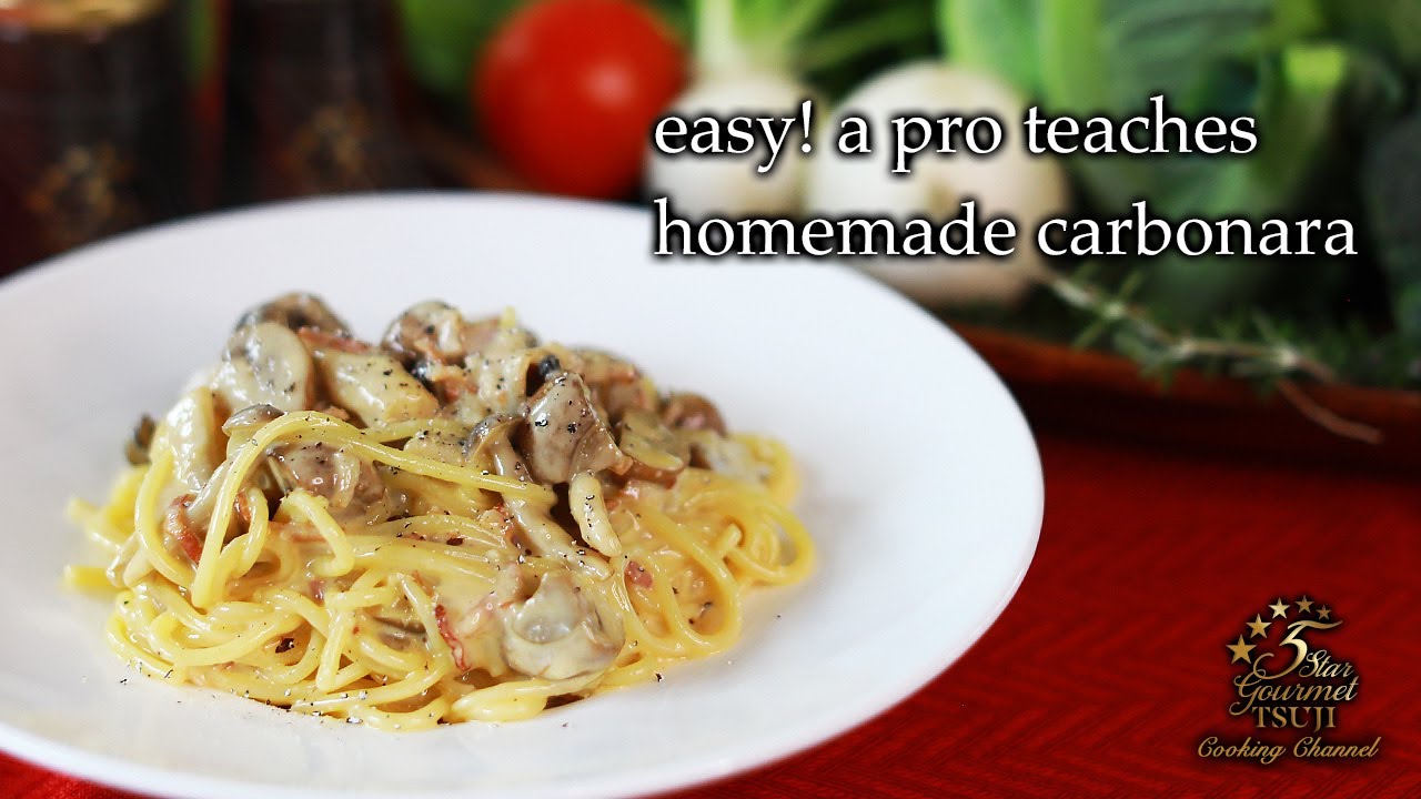 【Carbonara】easy! a pro teaches how to make homemade carbonara. recipe ...