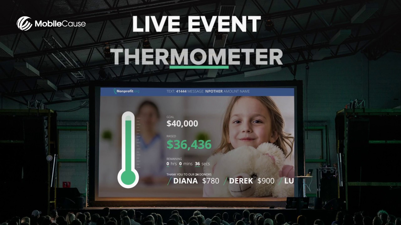 MobileCause Live Event Thermometer - YouTube