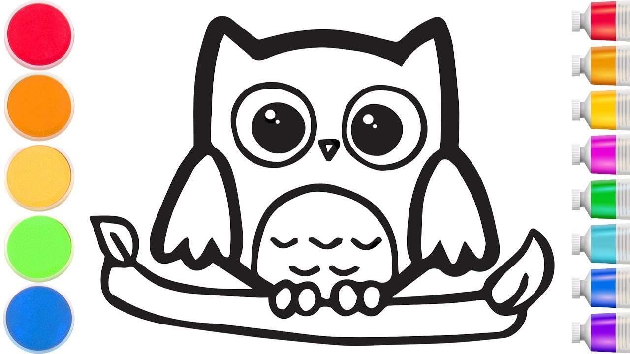 How to Draw an Owl Perched on a Tree | Step by Step - YouTube