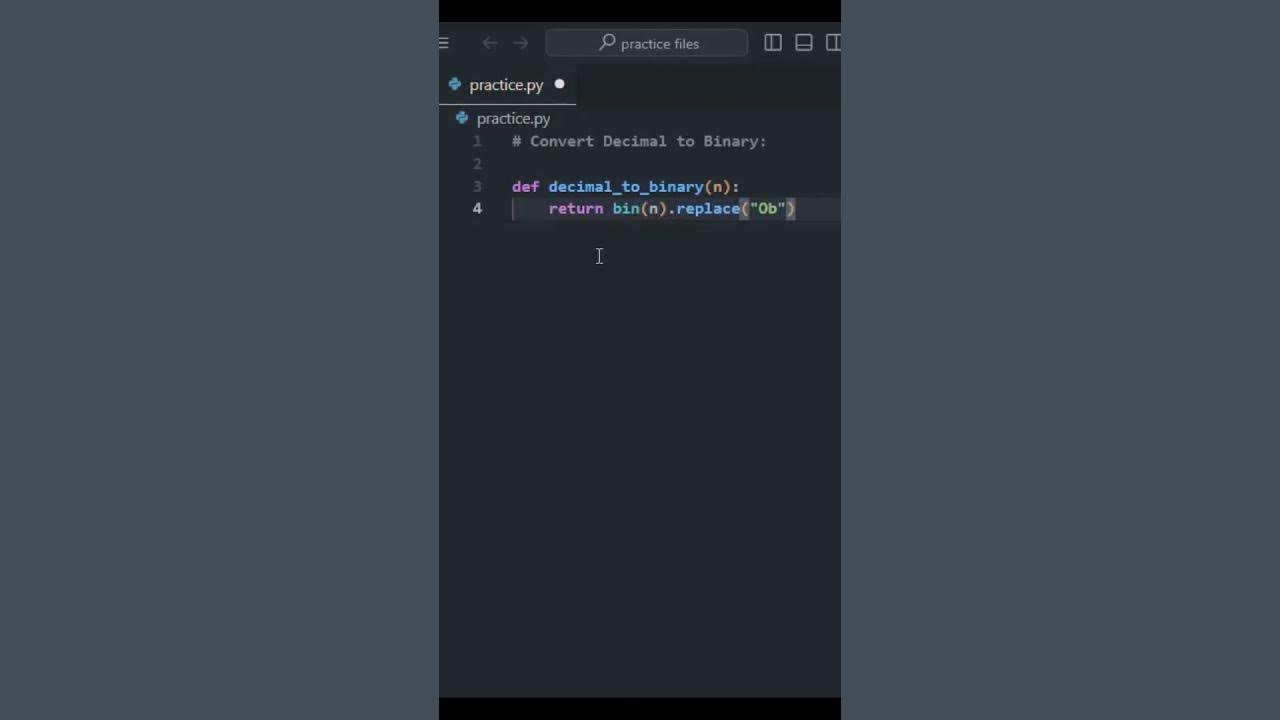Convert Decimal To Binary Python Pythonprogrammingcodinglearnpython Pythonforbeginners