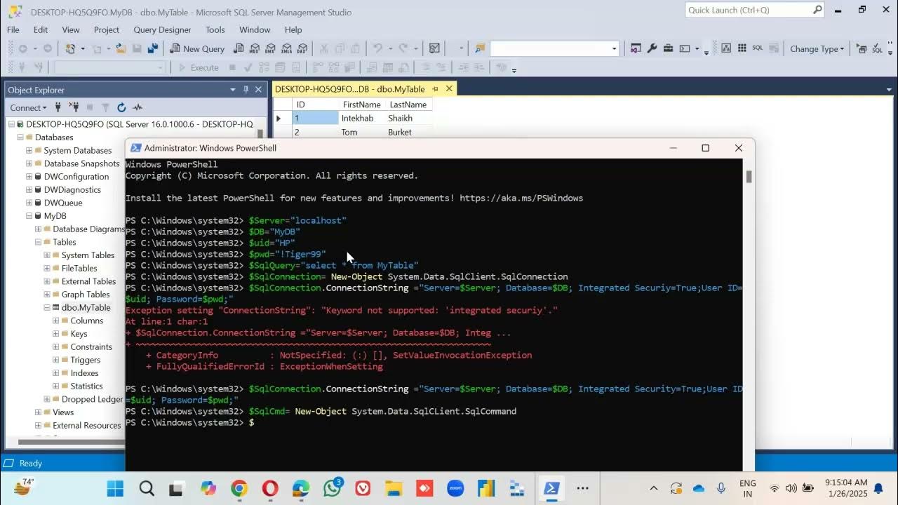 Lesson35- Get SQL Data - Power Shell 1000 Videos - YouTube