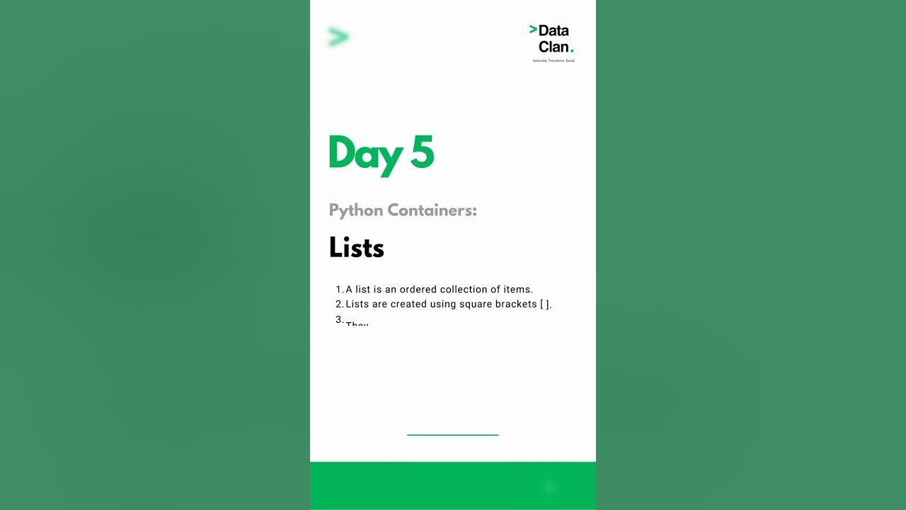Mastering Python Lists | Data Science Simplified #coding #programming #dataanalysis # ...