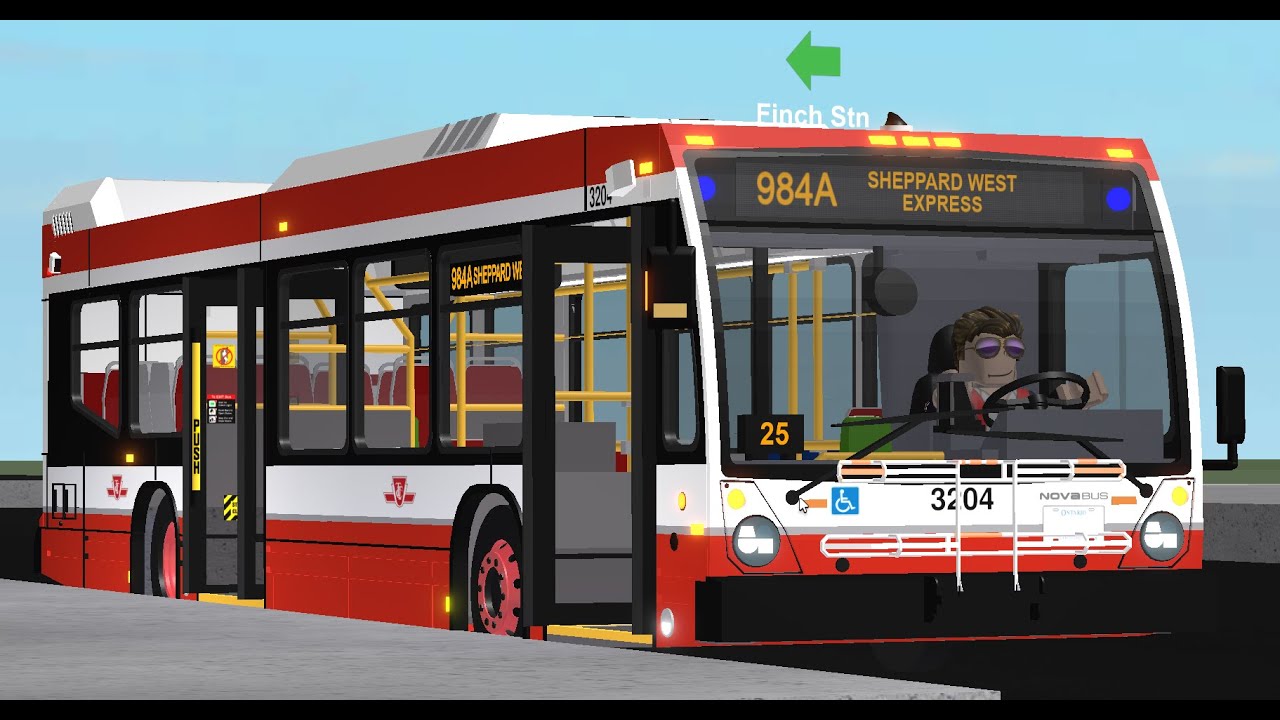 ROBLOX Buses: TTC 3204 @ 984A- Sheppard West Express (RAD) - YouTube