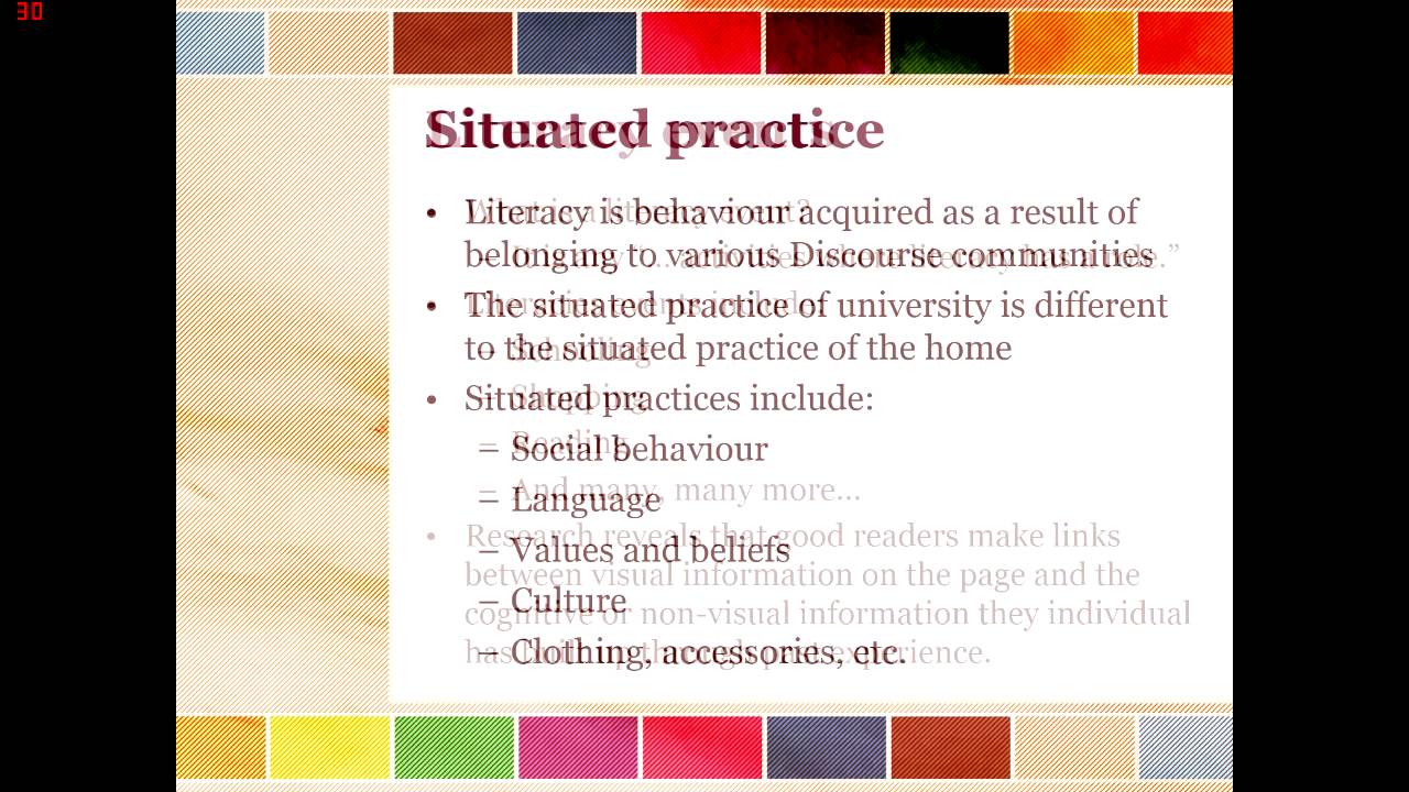 Literacy events and practices - YouTube