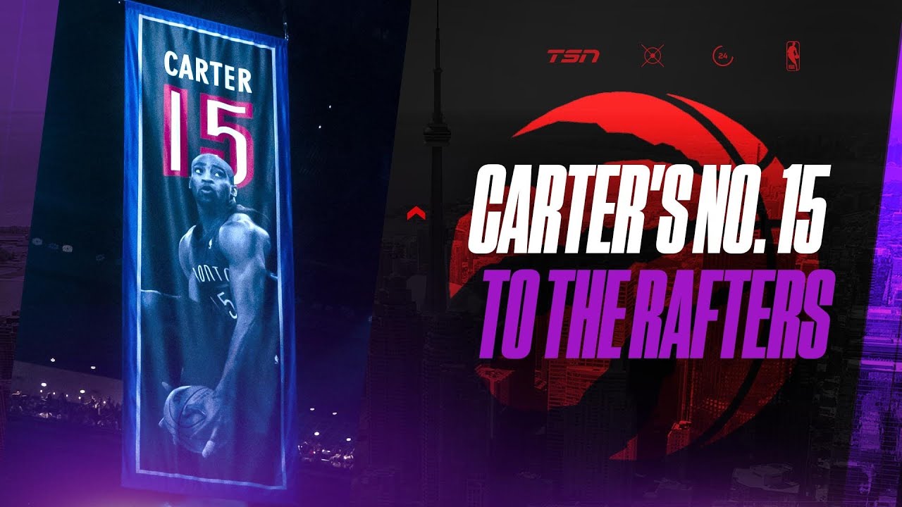 Toronto Raptors retire Vince Carter's Number | FULL CEREMONY - YouTube