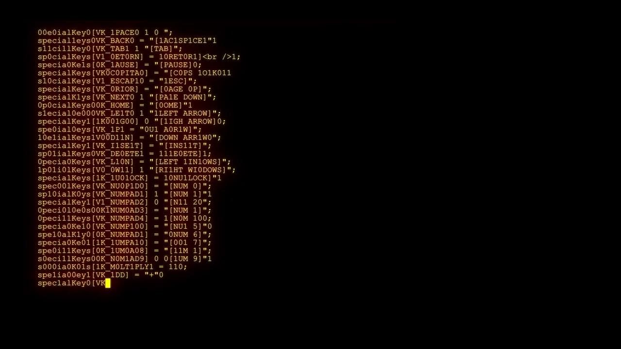 1H Long Relaxing Coding Screensaver Encrypted Programming Code Video VJ Loop no sound, no music ...
