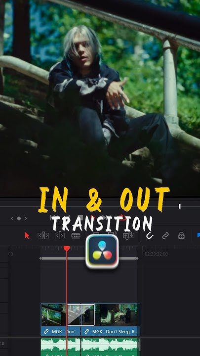 Zoom in + out transition in DaVinci Resolve - YouTube