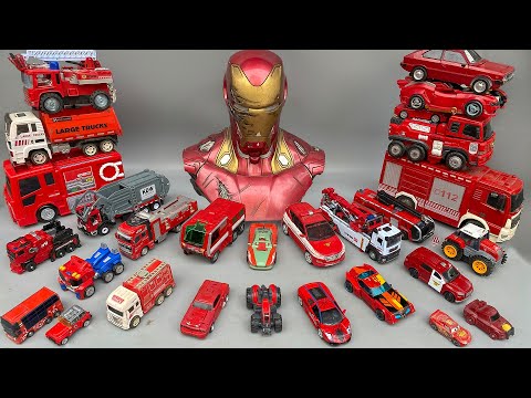 Đồ chơi Ôtô lắp ráp biến hình màu đỏ: Xe cứu hỏa, Tobot HelloCarbot, Robot Optimus đại chiến Lego