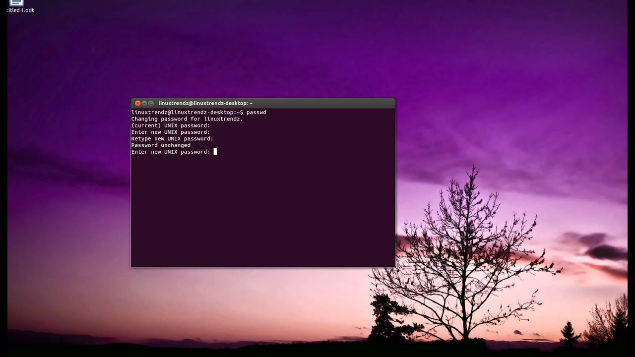 Change Password in UBUNTU through Command Line this works in all Linux ...