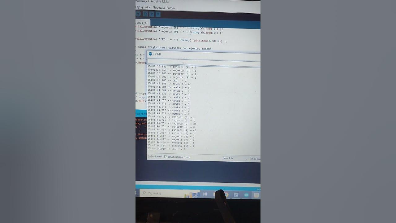 esp8266 --- (modbus tcp/ip) --- Weintek HMI - YouTube
