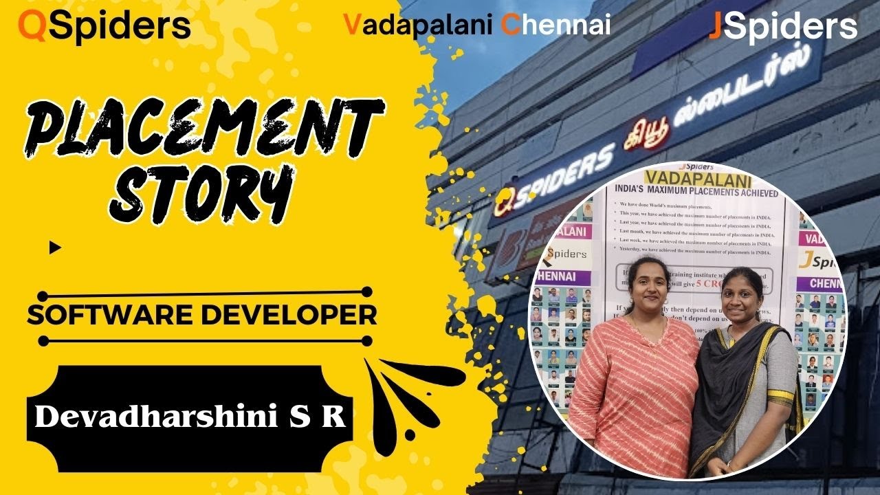 Success story of Ms.Devadharshini S R as a software Engineer Qspiders vadapalani Chennai. - YouTube