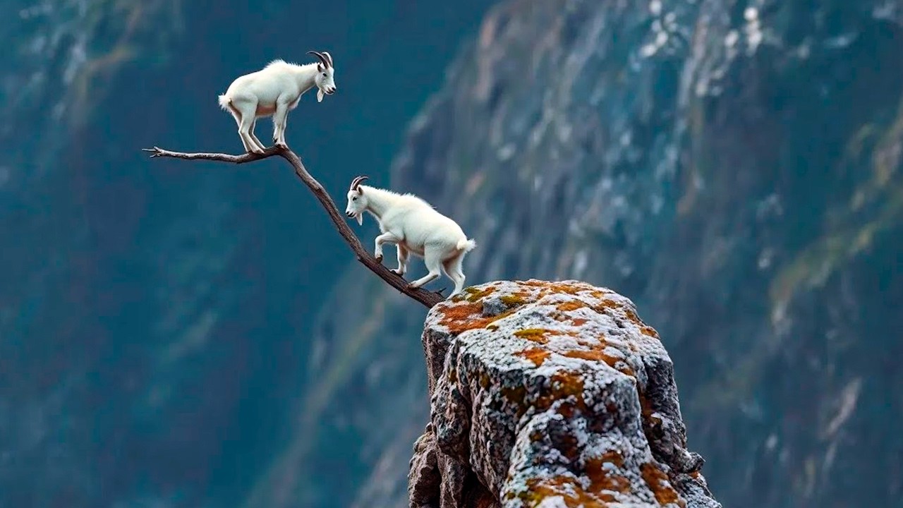 These Mountain GOATS Defy Physics Despite Their Hooves! - YouTube