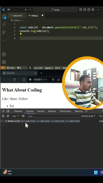 Nodelist Is Not An Array Javascript Dsa Coding Frontenddeveloper Array Problemsolving
