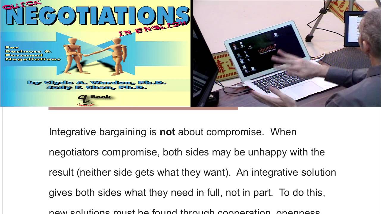 Integrative Bargaining 商業談判介紹 Introduction Part 6 - YouTube