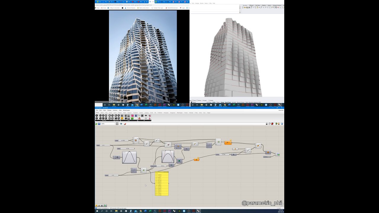 Grasshopper Script Challenge: MIRA Tower by Studio Gang - YouTube