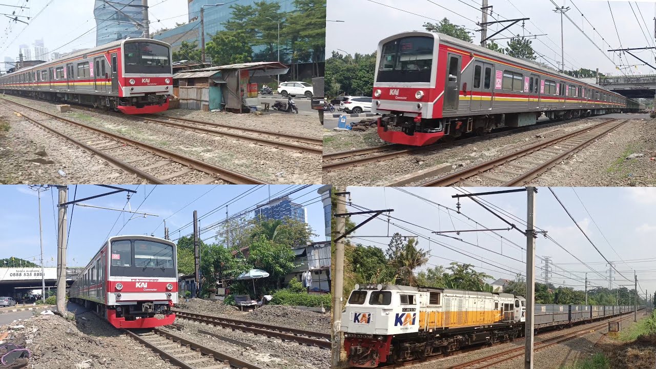 KOMPILASI VIDEO KERETA API INDONESIA SAAT MELINTAS DI REL, KERETA ...